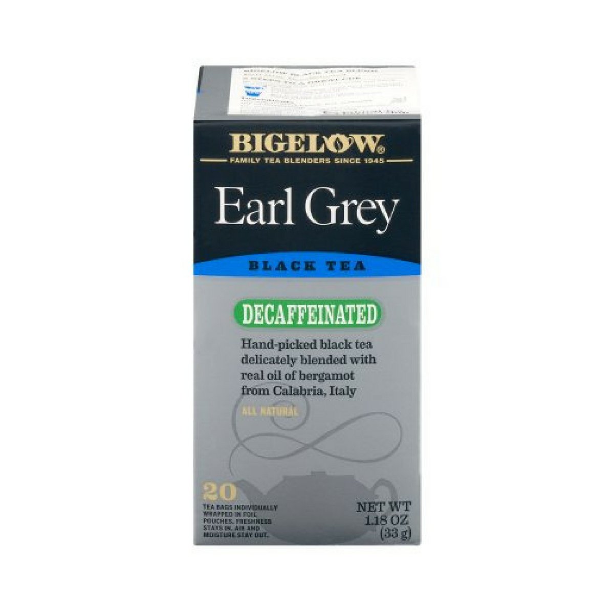 Bigelow's Earl Grey Decaf Tea 20ct Box – coffeeforlessos.com